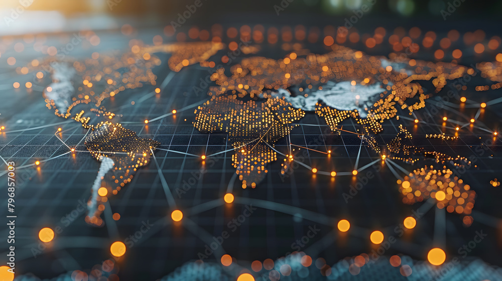 Dynamic Business Performance Chart with Global Connectivity and ...