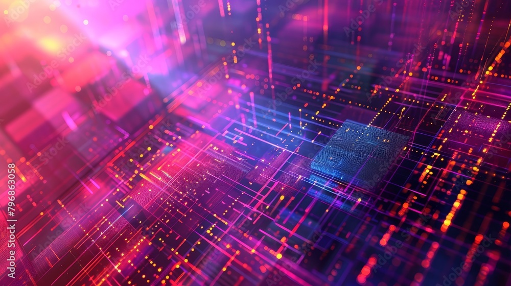 Grid Texture: A 3D vector illustration of a grid effect applied to a ...