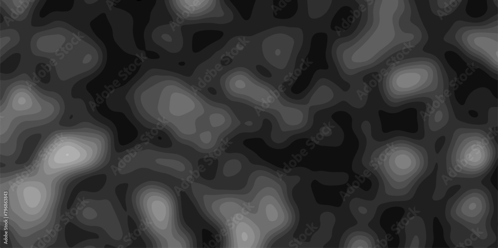 Gray Stylized topographic contour map. Geography scheme and terrain ...