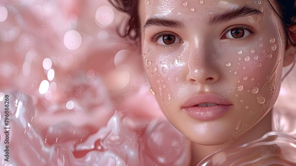 Serum molecule animation reduces saggy skin lightens dark spots ...