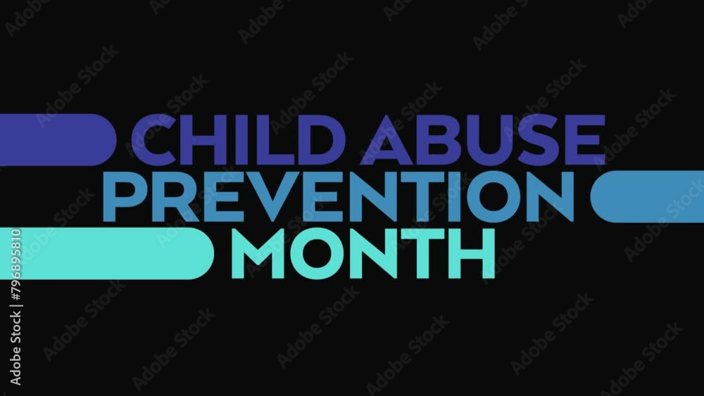 Child Abuse Prevention Month colorful motion graphics seamlessly ...