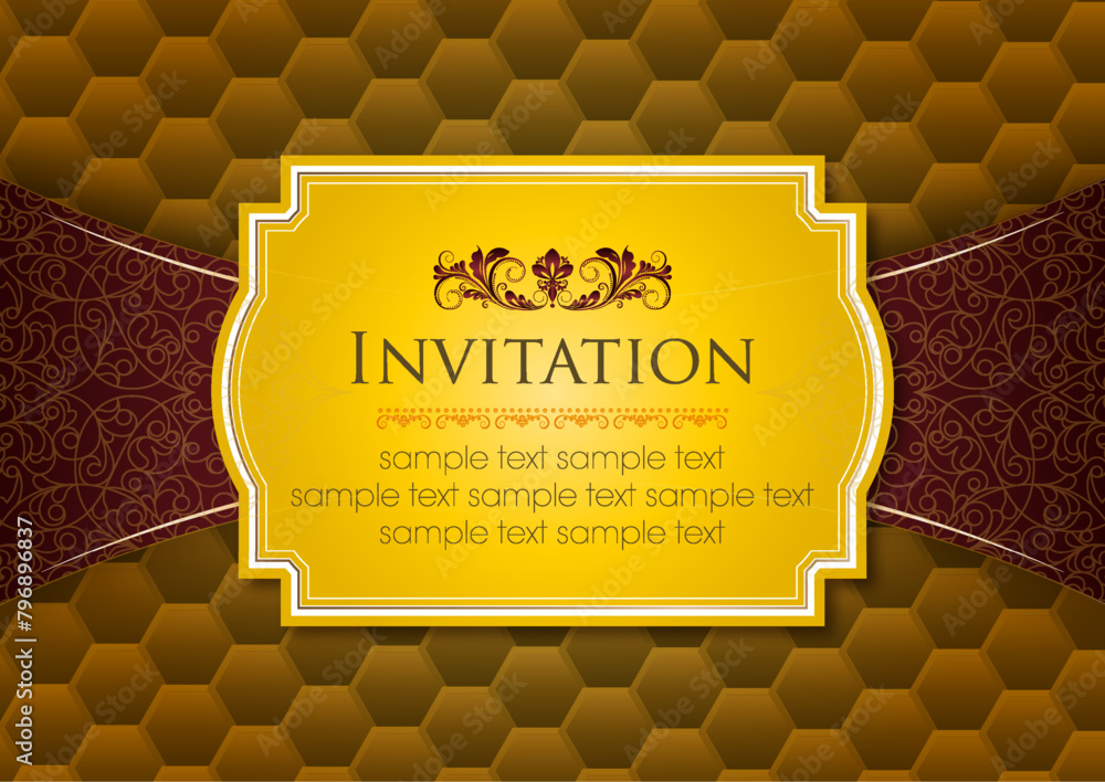 Invitation Card Design, Wedding Card, Beautiful, Decorative Frame ...
