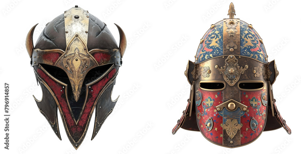 Fantasy warrior mask helmet isolated with no background Stock Photo ...