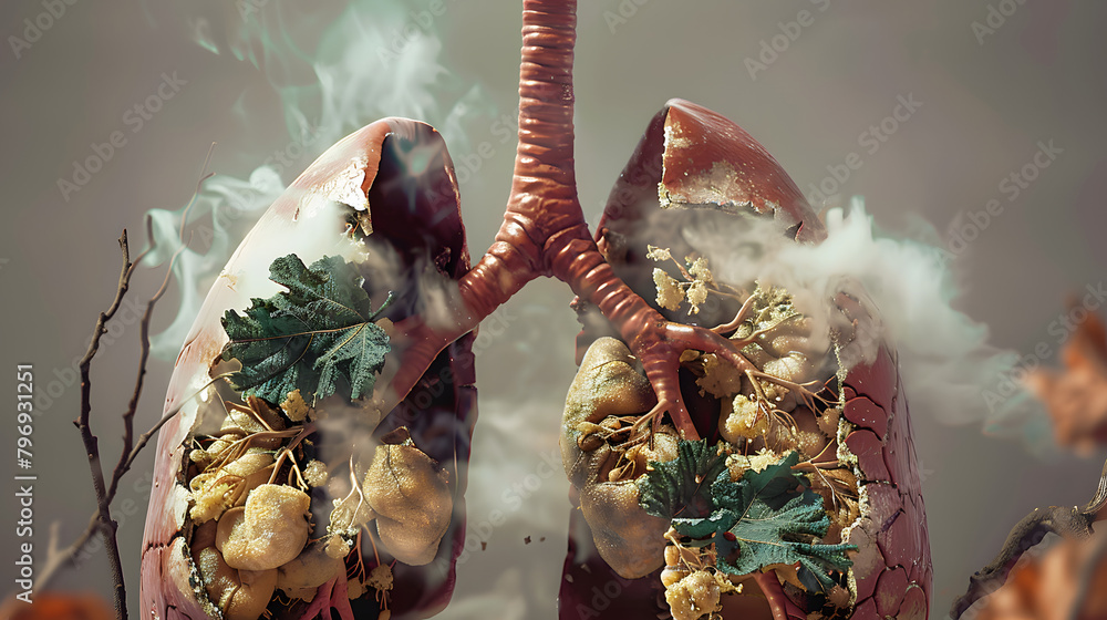 what do lungs look like inside after 20 years smoking Stock ...