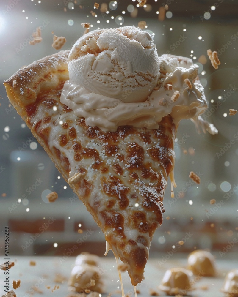 Imagine a slice of pizza and a scoop of ice cream, unexpectedly meeting ...