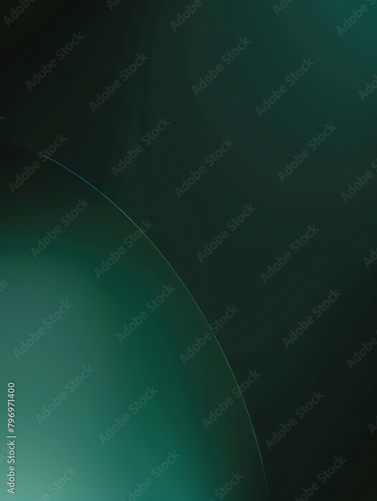 Dark green gradient background with a curved shape and subtle gradients ...