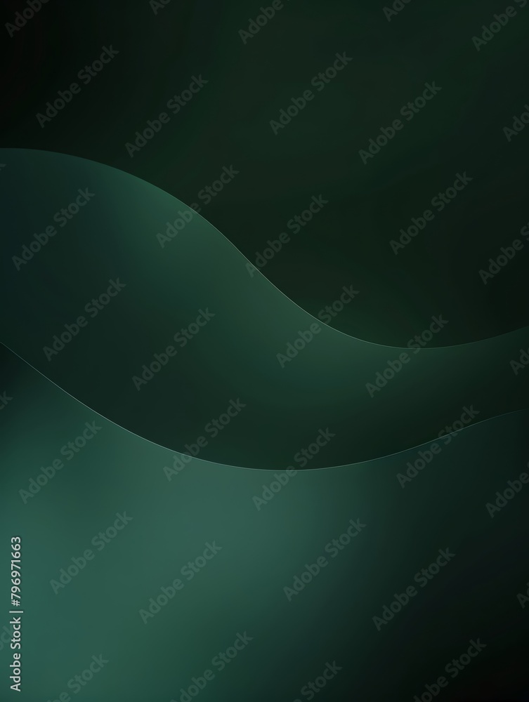 Dark green gradient background with a curved shape and subtle gradients ...