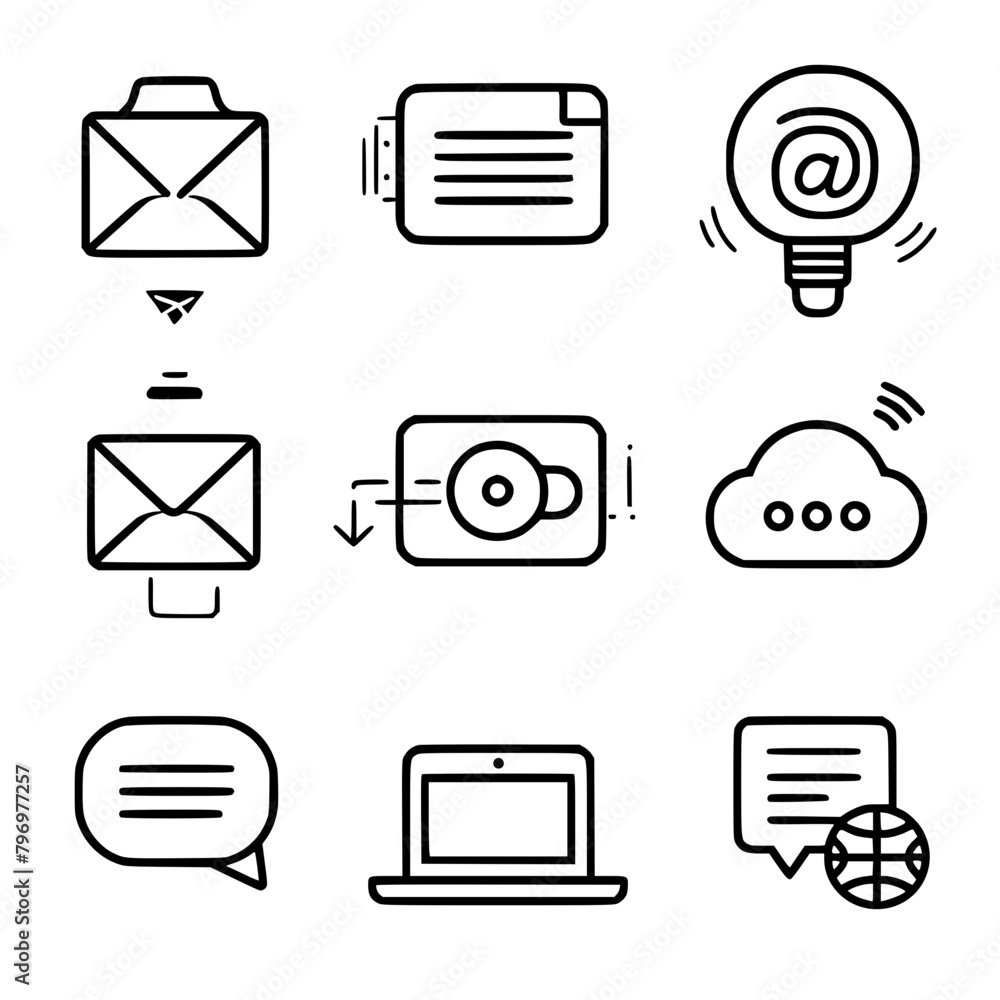 communication icon, business icon, technology icon, speech icon ...