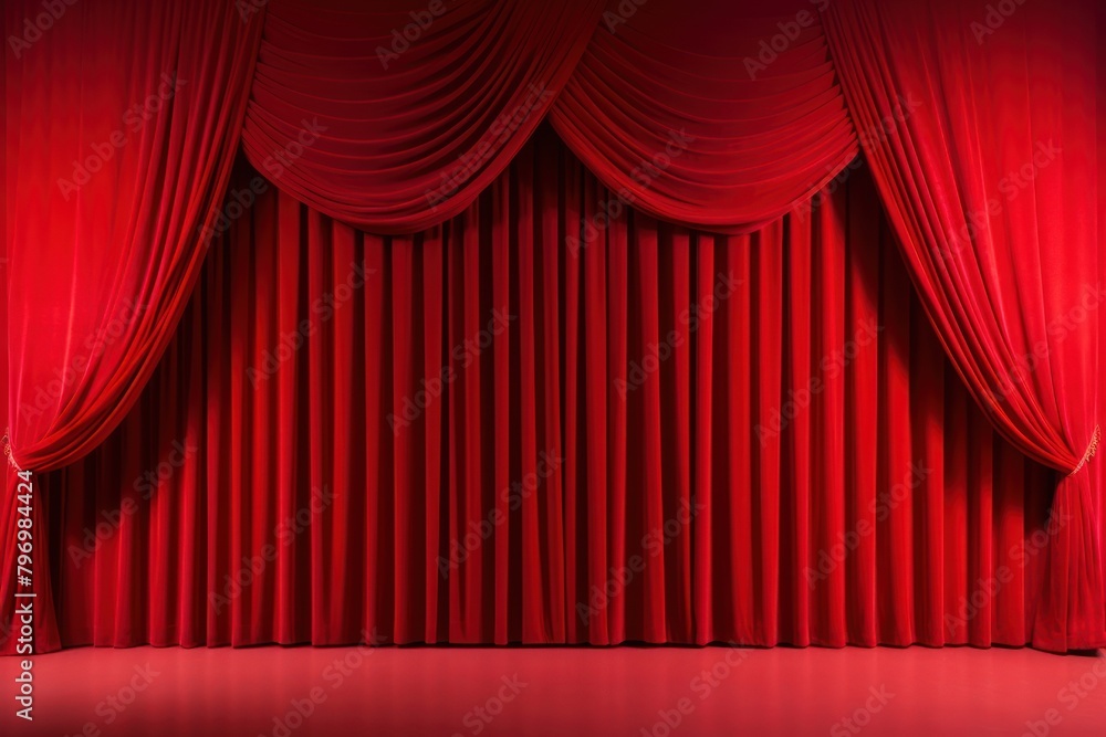 Red stage velvet curtain theater backgrounds architecture performance ...