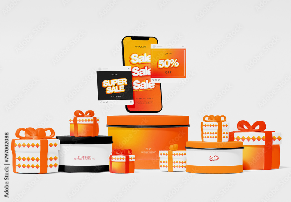 Anniversary Sale Mockup Stock Template | Adobe Stock