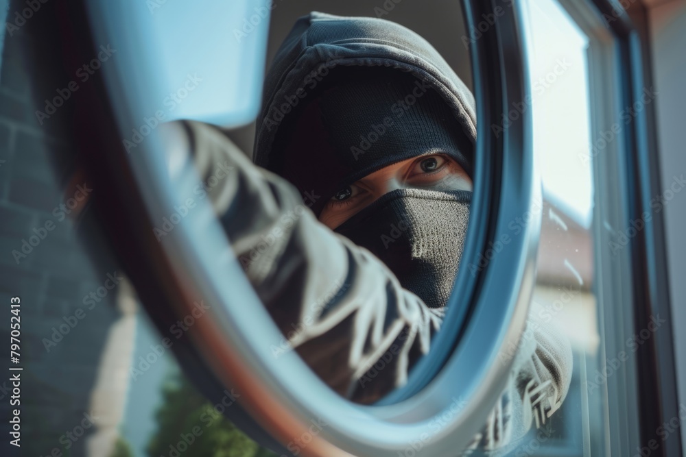 Burglar thief robbing house criminal activity robbery burglary mask ...