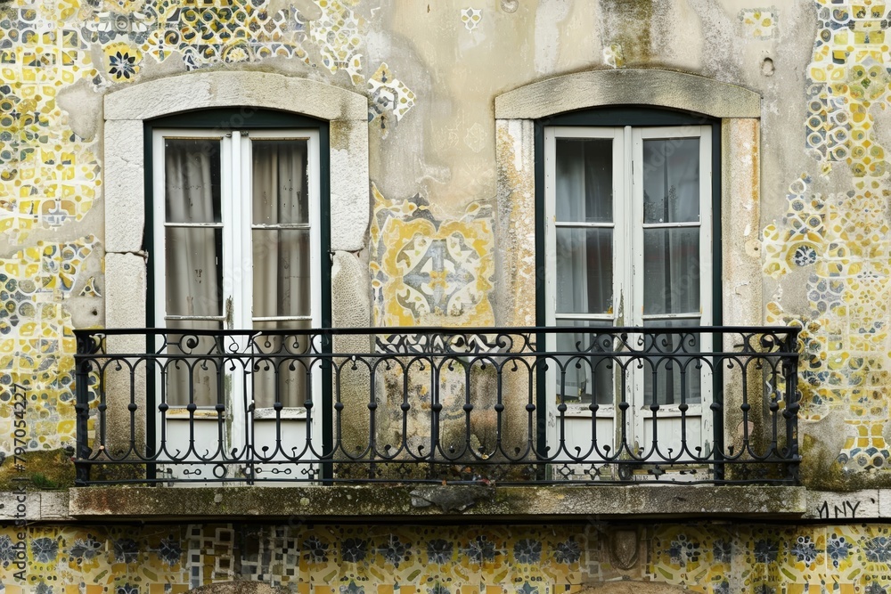 Casa do Passadico Building Windows With Balcony In Braga, Portugal ...