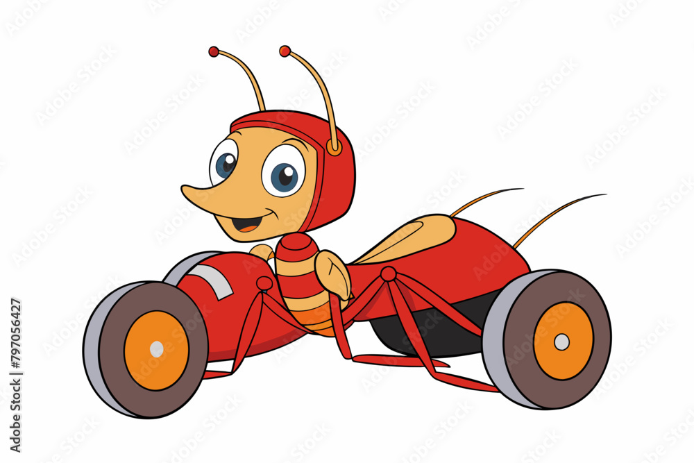 driver ant cartoon vector illustration Stock Vector | Adobe Stock