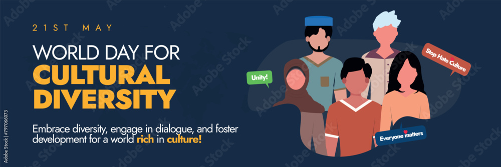 World Day for cultural diversity 22nd may celebration cover banner ...