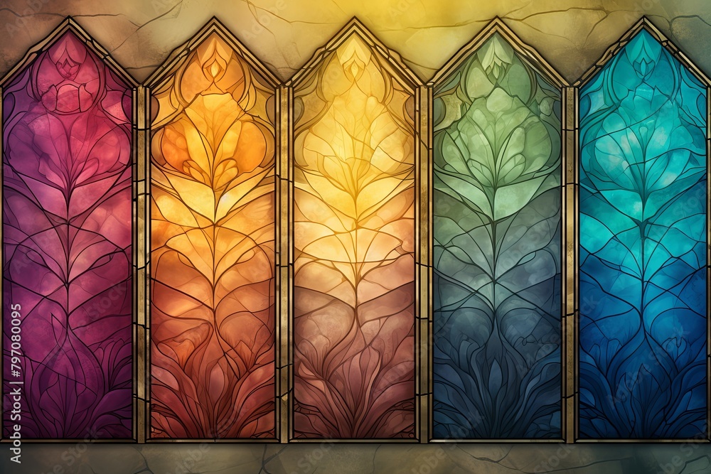 Medieval Stained Parchment Gradients Vintage Postcard Collection ...