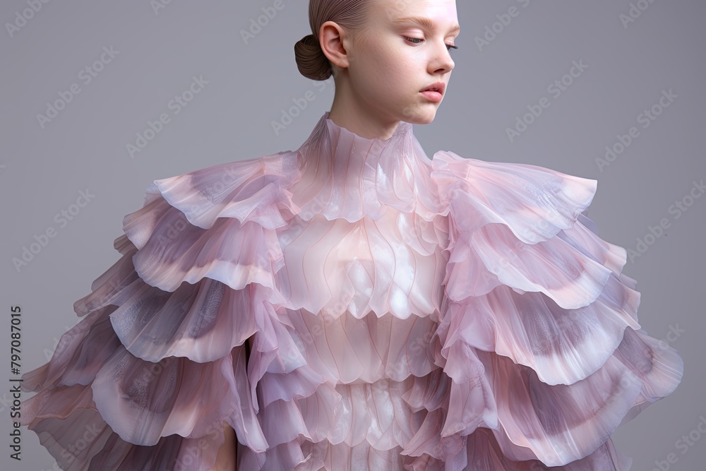 Translucent Dragon Scale Gradients Ethereal Fashion Collection: Surreal ...