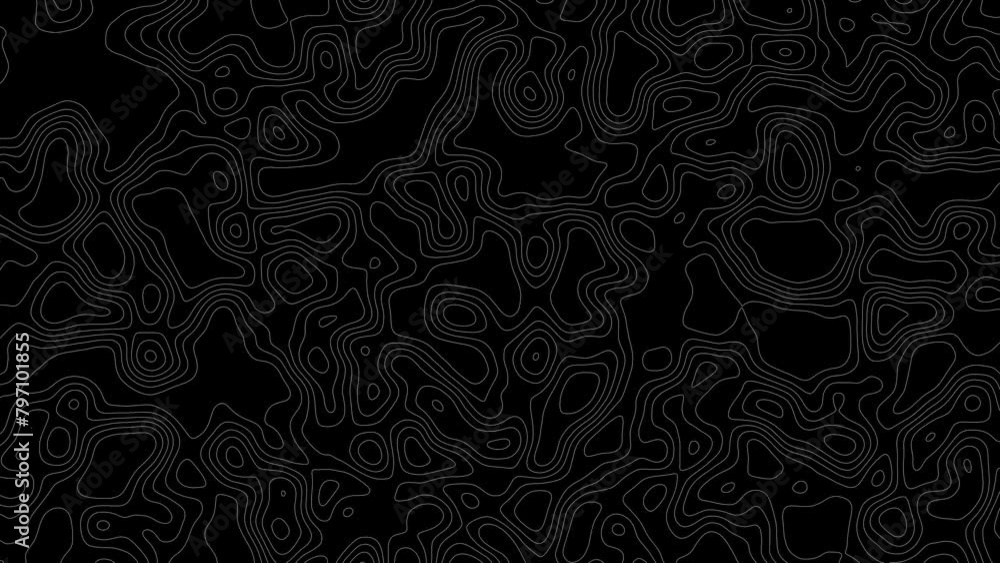 Stockvideo Gray outline topographic contour map abstract tech motion ...