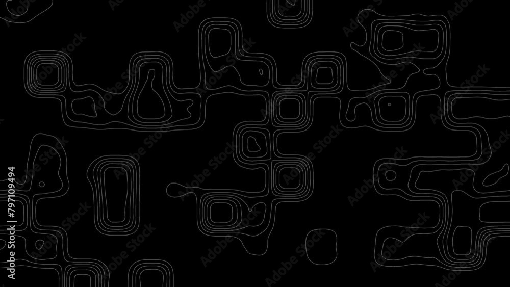 Gray outline topographic contour map abstract tech motion graphic ... Gray outline topographic contour map abstract tech motion graphic ...