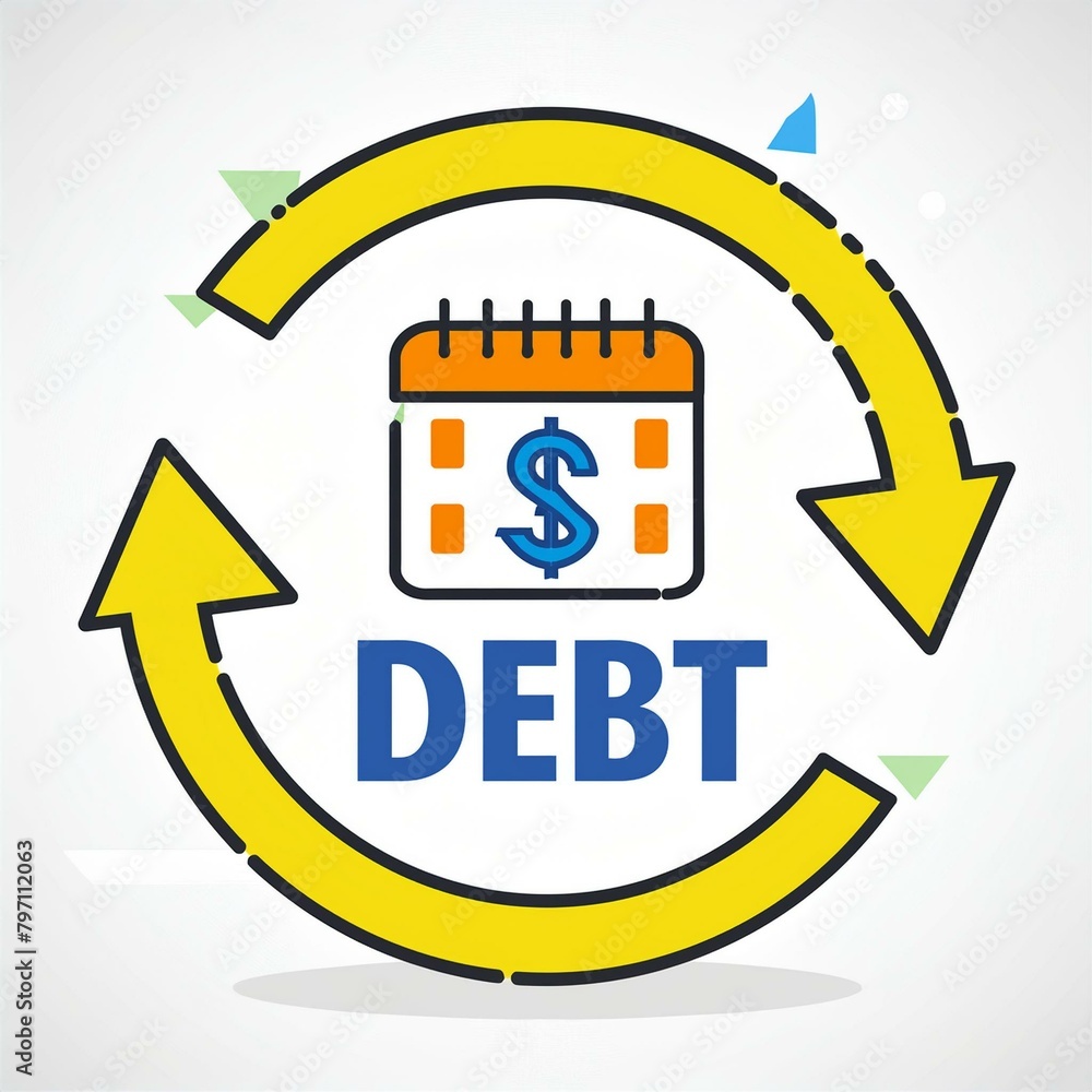 Debt repayment Icon and illustration in personal finance Stock ...