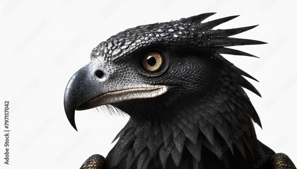 front view of a wyvern head vector art black on white background Stock ...
