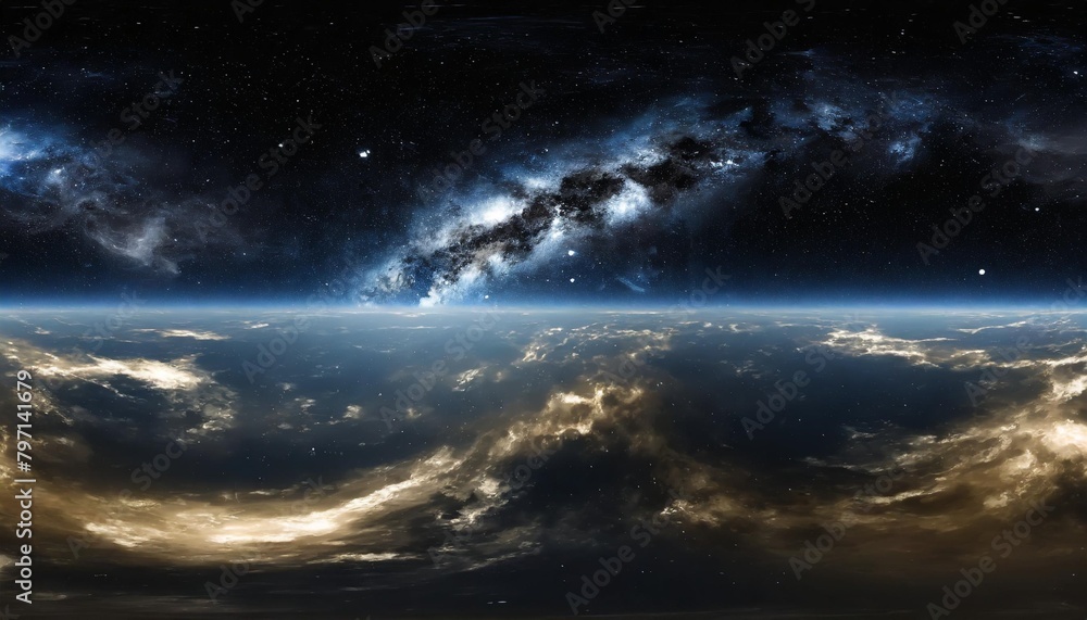 space nebula with stars virtual reality environment 360 hdri map ...