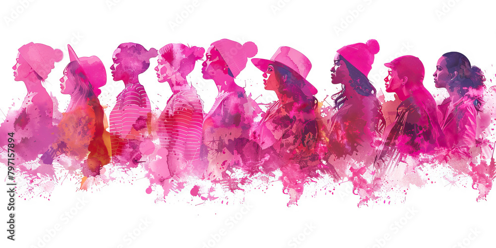 Women's March Worldwide - Visualize women and allies marching with pink ...