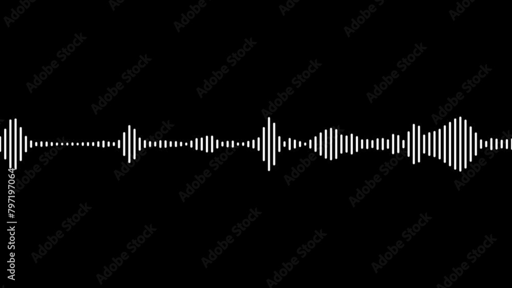 Sound wave isolated on black background. Visualizer equalizer meters ...