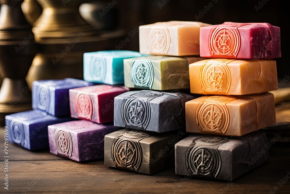 Artisanal Soap Bars: Ancient Alchemy Symbol Gradients Collection Stock ...