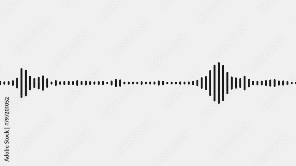 Sound wave isolated on black background. Abstract wave motion equalizer ...
