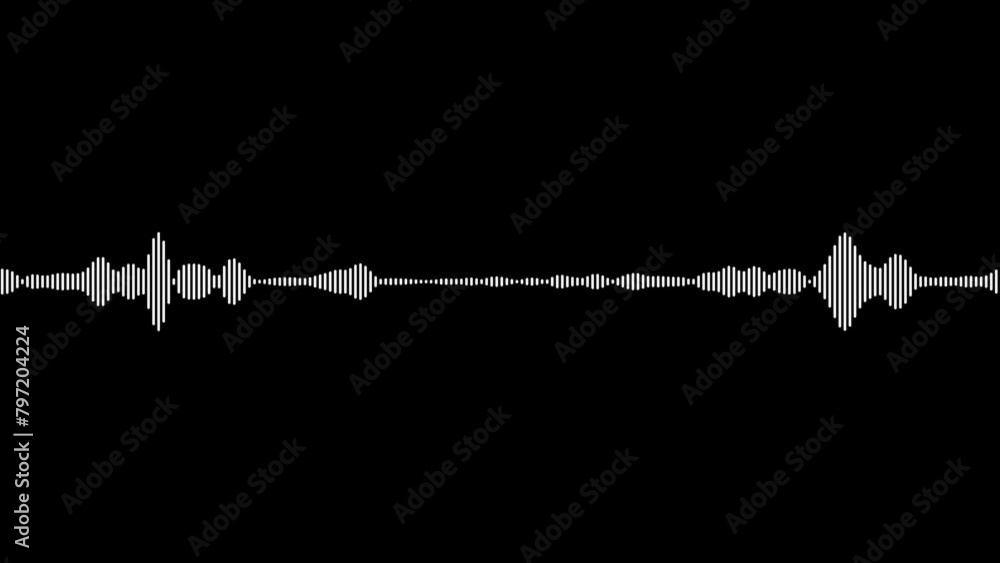 Animated sound wave spectrum, Wave white line audio pulse, Voice Levels ...