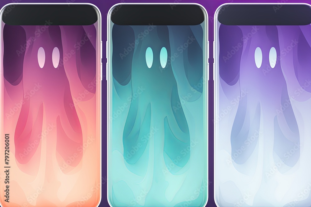 Phantom Ghostly Apparition Gradients: Spooky Smartphone Wallpaper ...
