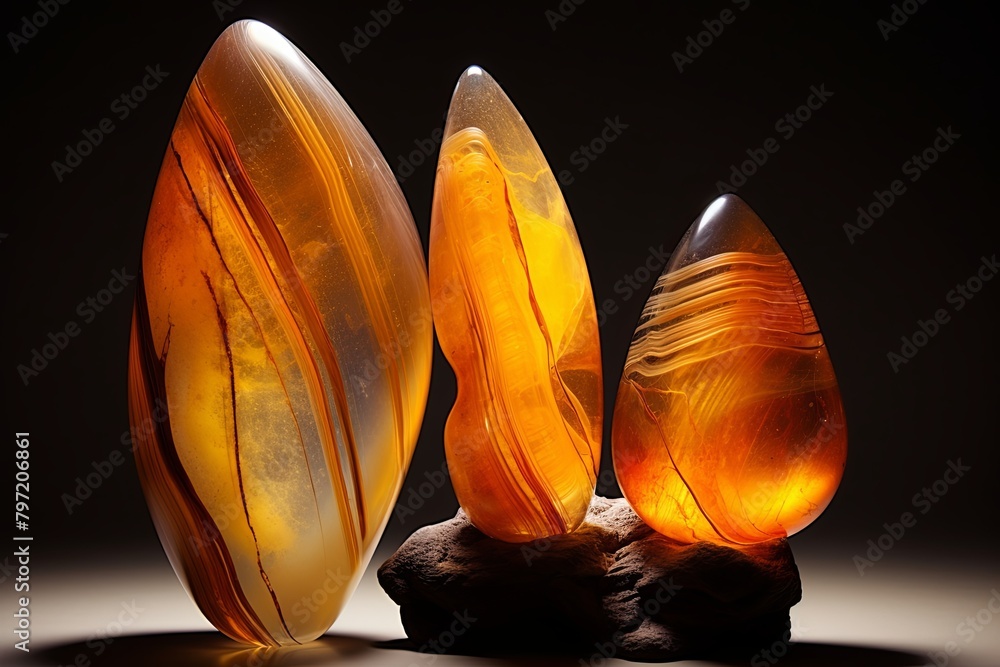 Prehistoric Fossil Amber Gradients: Unveiling Rare Fossilized Plant ...