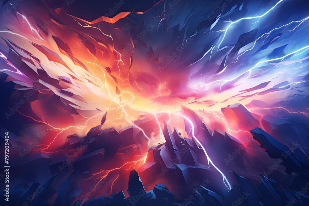 Thunderous Lightning Bolt Gradients: Gaming Laptop Wallpaper ...