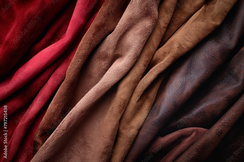 Velvety texture of suede leather, showcasing its soft nap and tactile ...