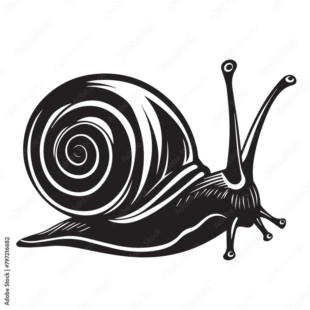 Snail in cartoon, doodle style . Image for t-shirt, web, mobile apps ...