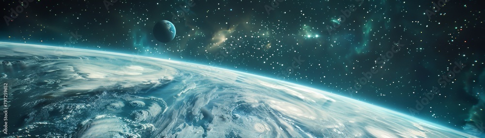 Capture the vastness of space with a surreal twist using a tilted angle ...