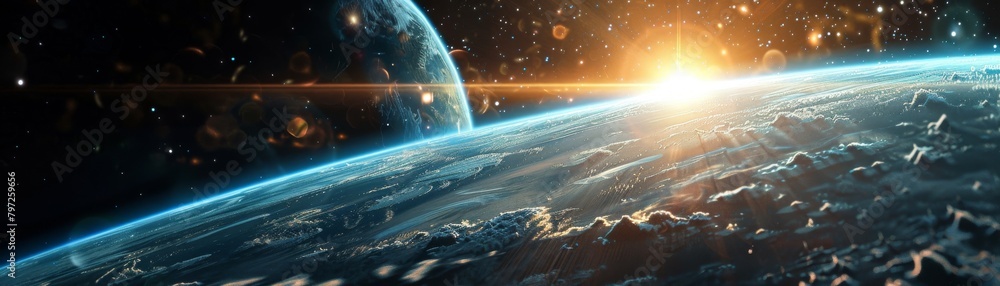 Capture the vastness of space with a surreal twist using a tilted angle ...