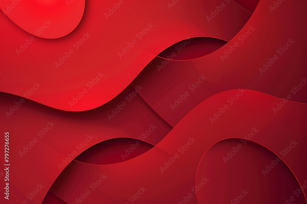 Red background vector style flat design simple shapes smooth curves ...