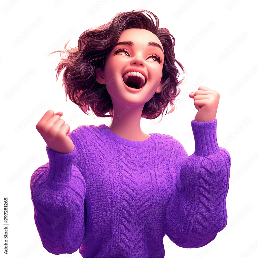 In a vibrant studio portrait capturing the essence of youthful ...