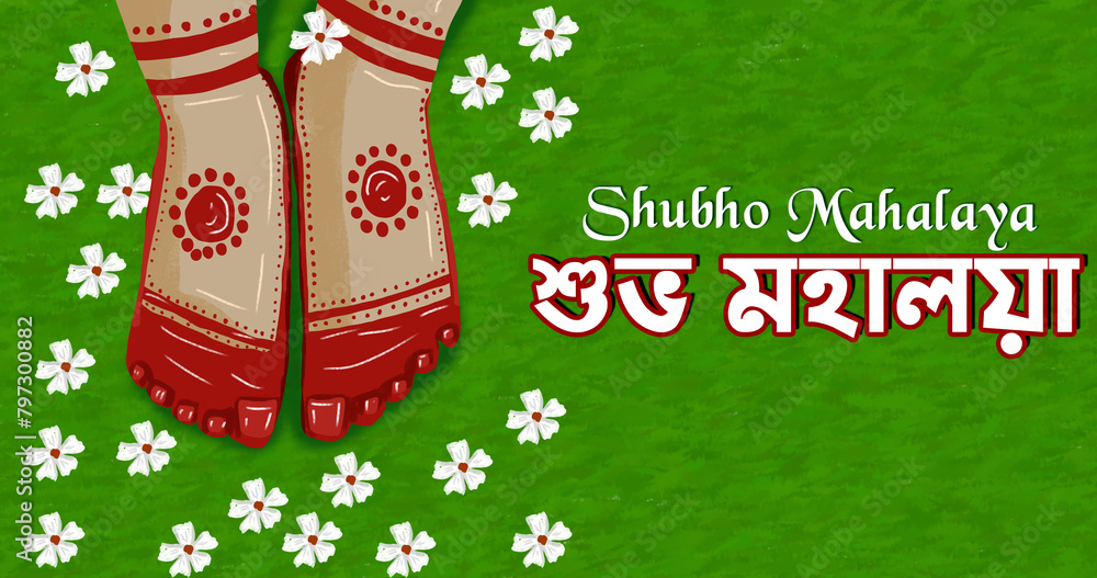 Mahalaya Creative Social Media Post for Durga Puja Celebration. Durga ...