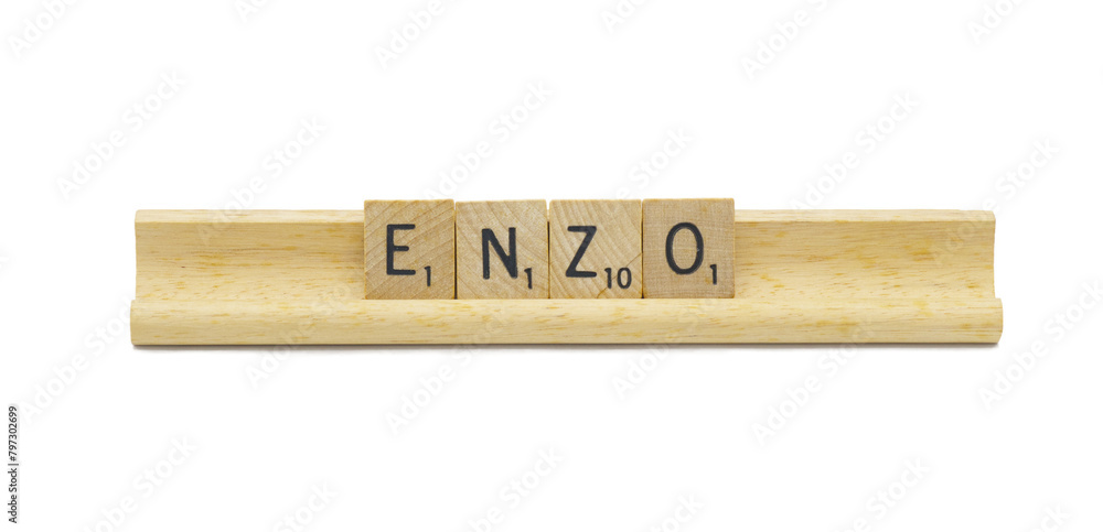 Miami, FL 4-18-24 popular baby boy first name of ENZO made with square ...
