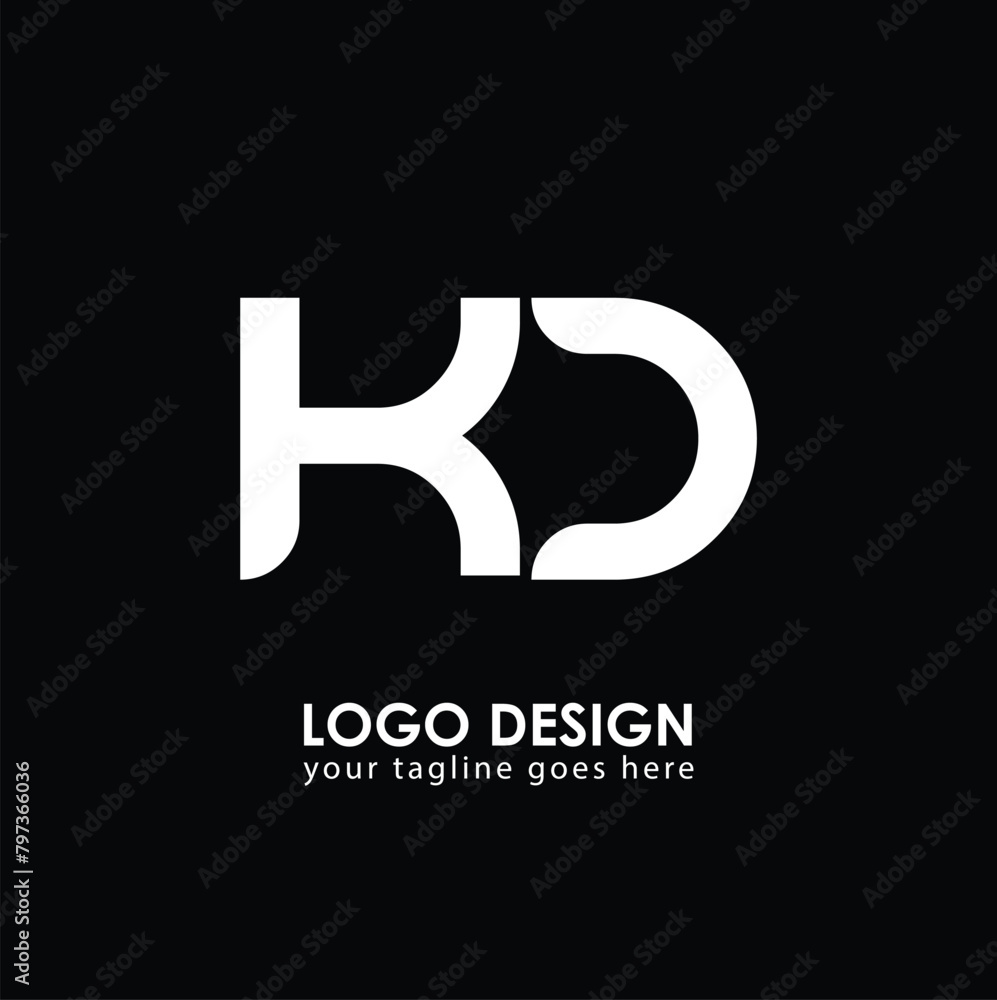 KD KD Logo Design, Creative Minimal Letter KD KD Monogram Stock Vector ...