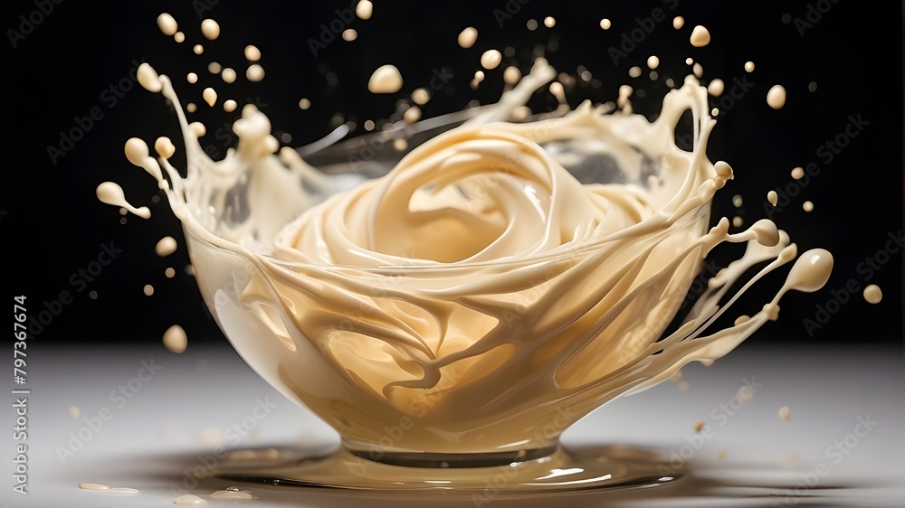 Panning View of a Whirling Vortex of Condensed Milk, A Panning View of ...