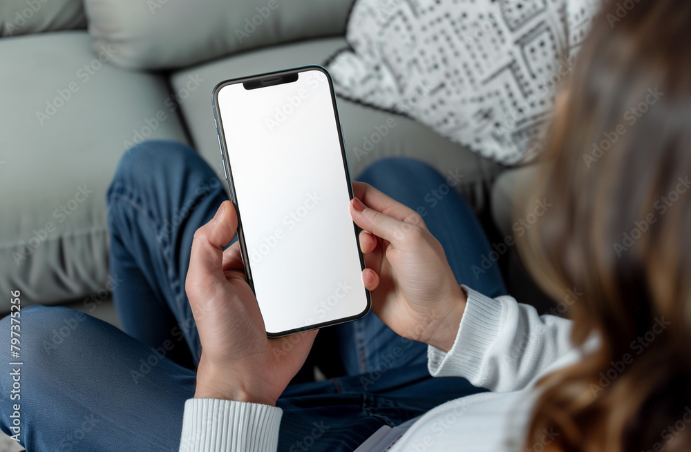 person holding smartphone, iPhone mockup, iPhone screen cut out mockup ...