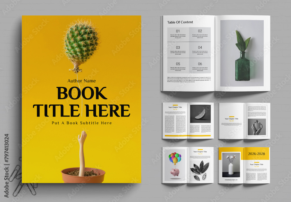 Book Title Here Design Template Stock Template | Adobe Stock