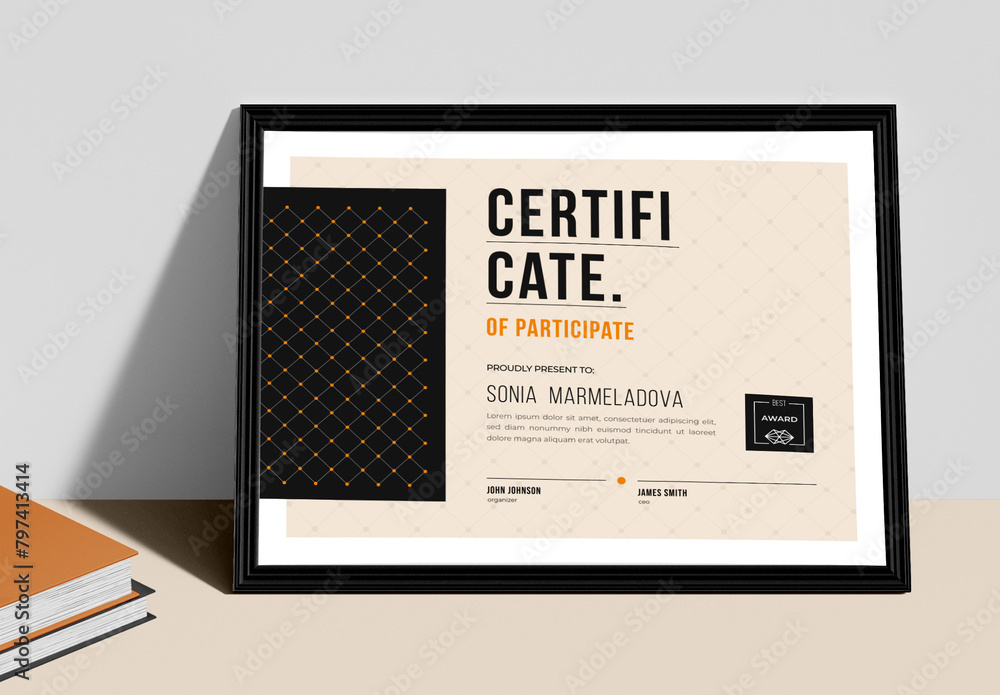 Certificate Design Layout Stock Template | Adobe Stock