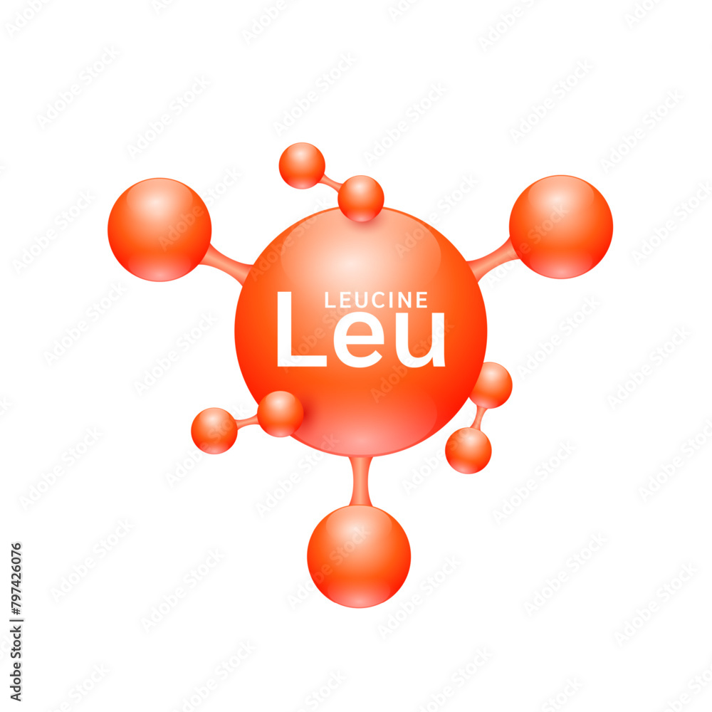 Leucine amino acid. Molecules that combine to form proteins nutrients ...