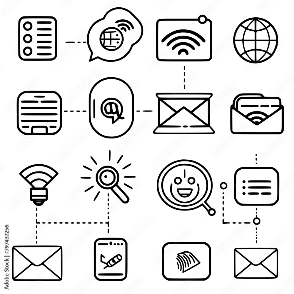 communication icon, business icon, technology icon, speech icon ...