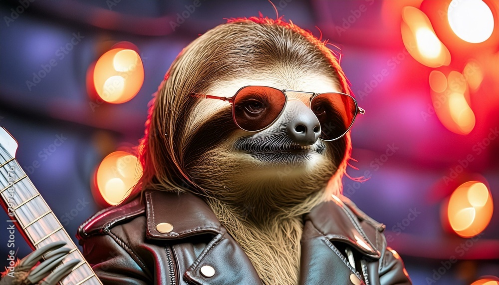 "Give this adorable sloth a rockstar makeover, with sunglasses and a ...
