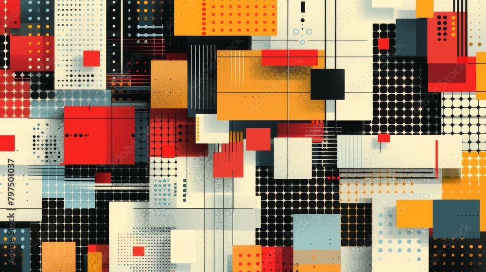 Grid System: A vector illustration of a grid system overlay on a ...
